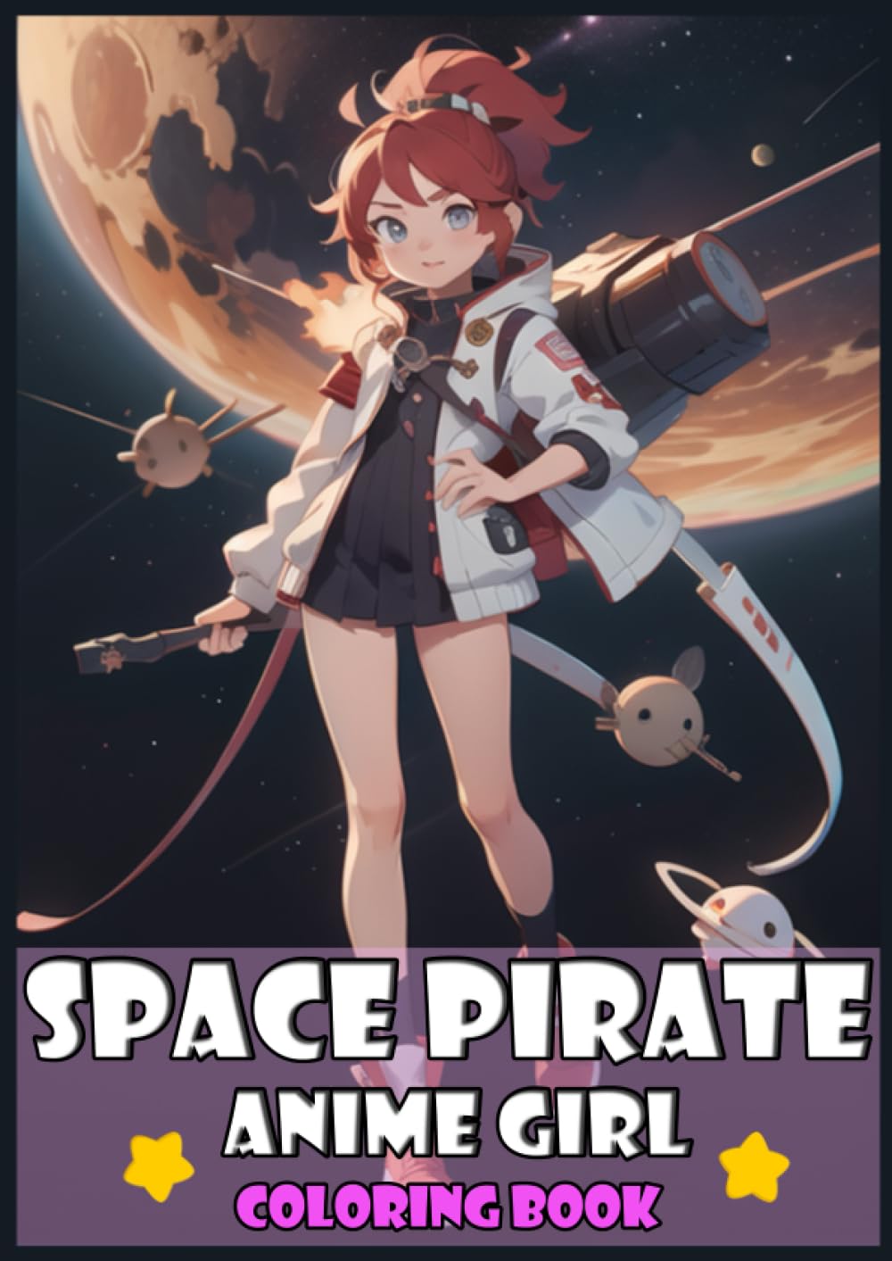 Amazon.com: Space Pirate Anime Girl Coloring Book: 40 Intergalactic ...