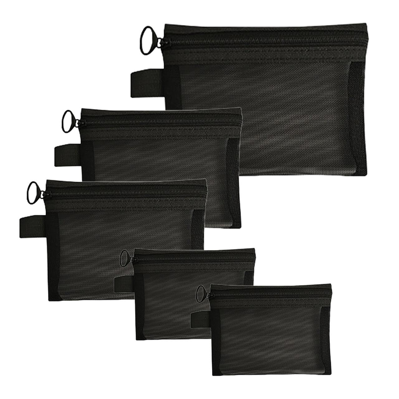 Amazon.com: ZSlactp 5PCS Small Mesh Zipper Pouch Mesh Makeup Bag with ...