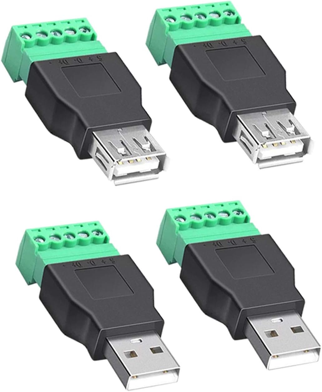 Amazon.com: Zovfam USB 2.0 Type A Male/Female USB Breakout Board to 5 ...