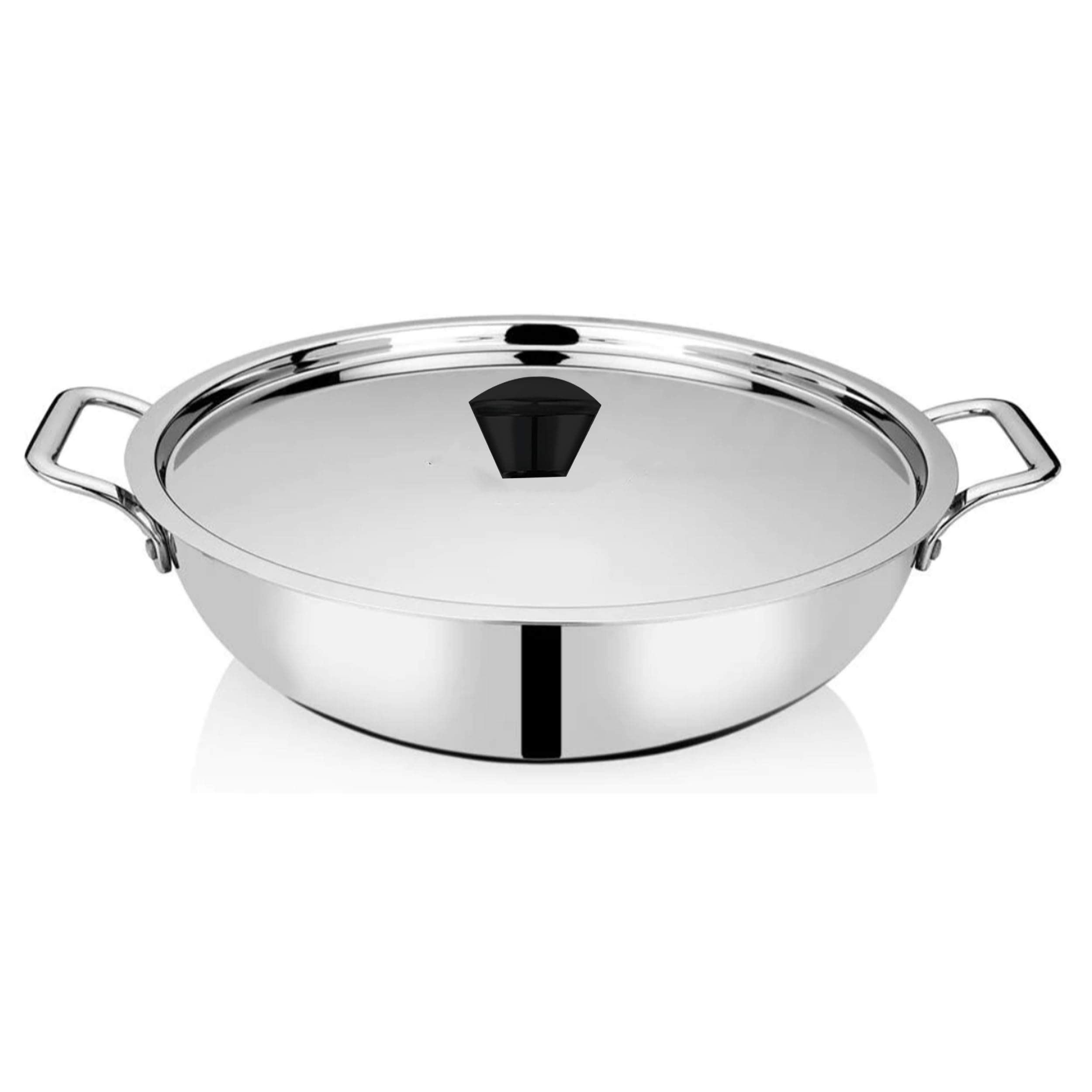 Buy PLATINASTAR Triply Stainless Steel Kadai Original 100% SAS Steel ...