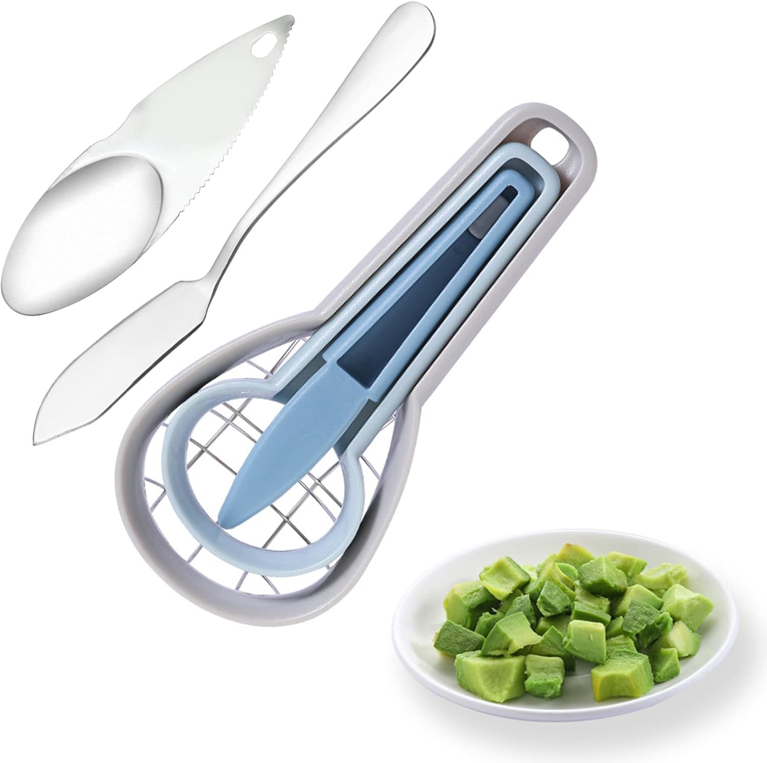 Amazon.com: Avocado Slicer, Avocado Cutter Tool, 3 in 1 Avocado Slicer ...