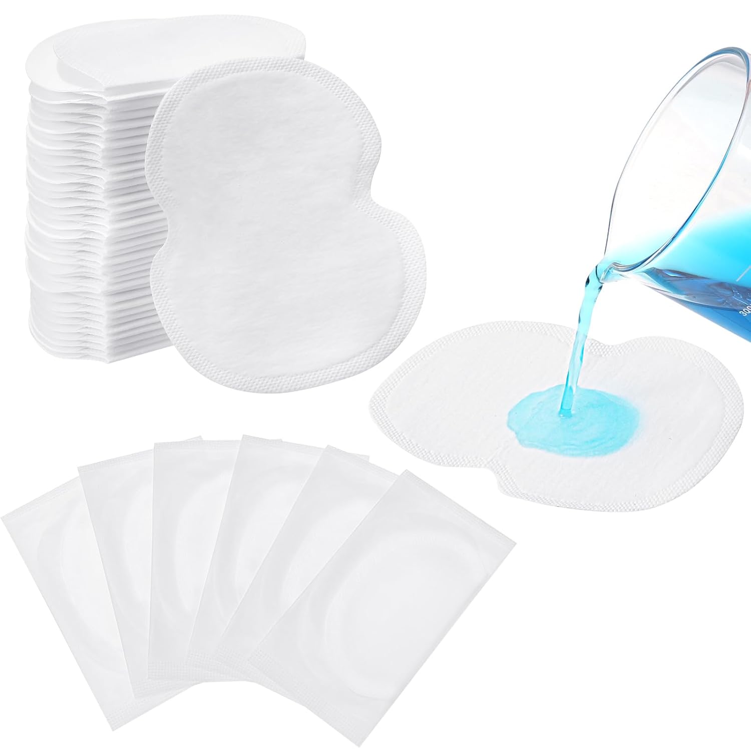 Amazon.com : 120 Pcs Large Underarm Sweat Pads, Armpit Sweat Pads for ...