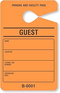 Amazon.com : SmartSign Guest Parking Pass (100-Pack) - Fluorescent ...