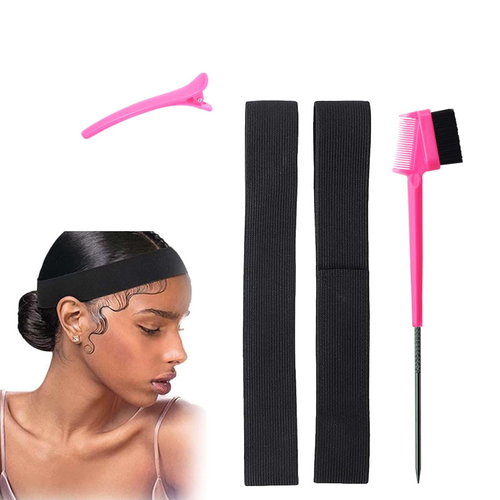 2PCS Elastic Bands for Wig,Adjustable Wig Band Elastic Headband Edge ...