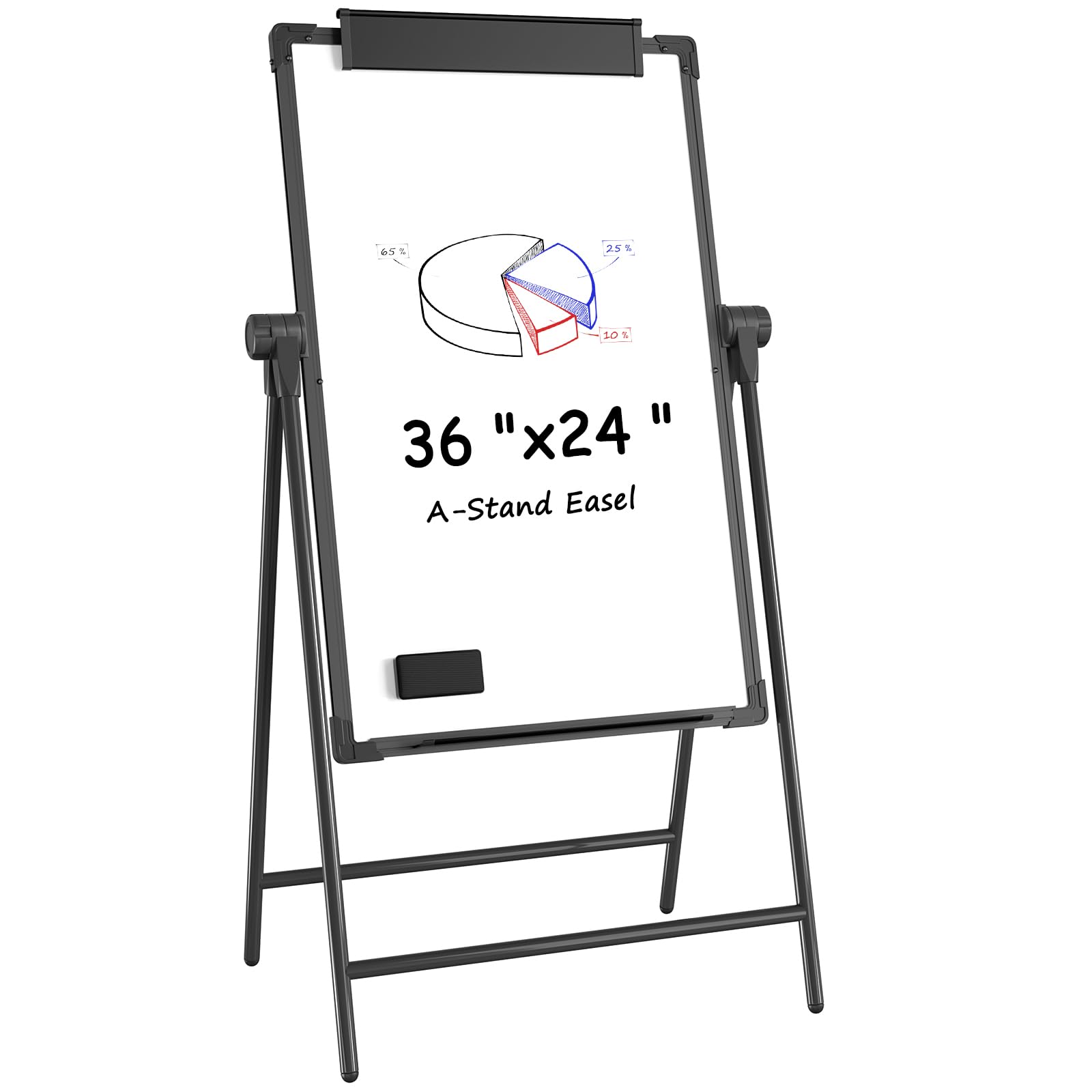 Amazon.com : MaxGear Large White Board with Stands, 36" x 24" Black ...