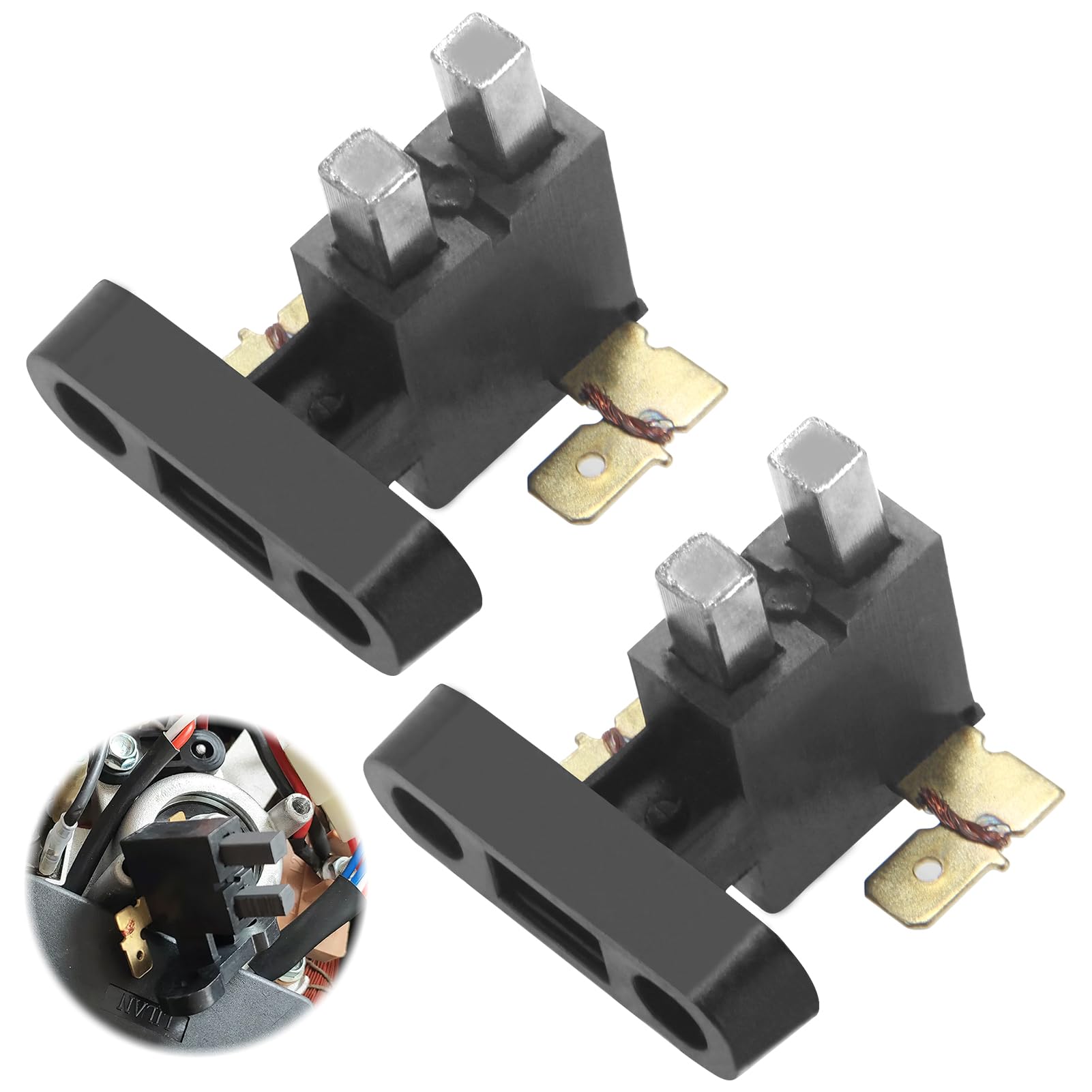 Amazon.com: Yenblow 2 Pcs 5-8kW Universal Generator Carbon Brush Assembly Compatible with Honda ...