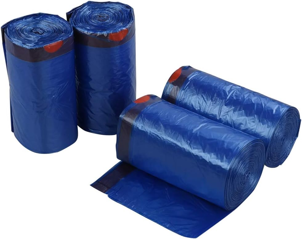 Amazon.com: Fiazony 5 Gallon Drawstring Trash Bags, 220 Counts Blue ...