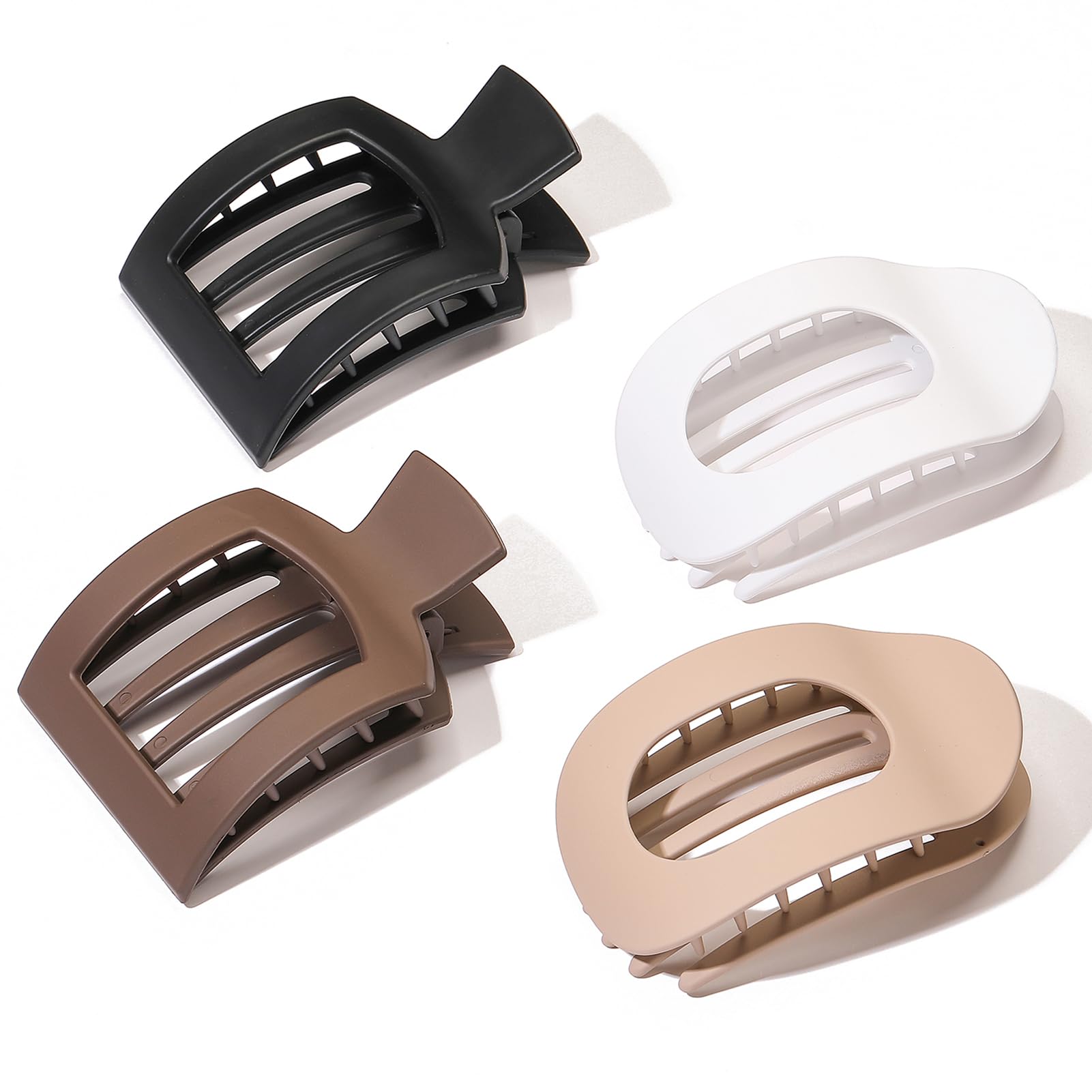 Amazon.com: 4 PCS Flat Hair Clips, Lay Flat Hair Claw Clips for Women ...