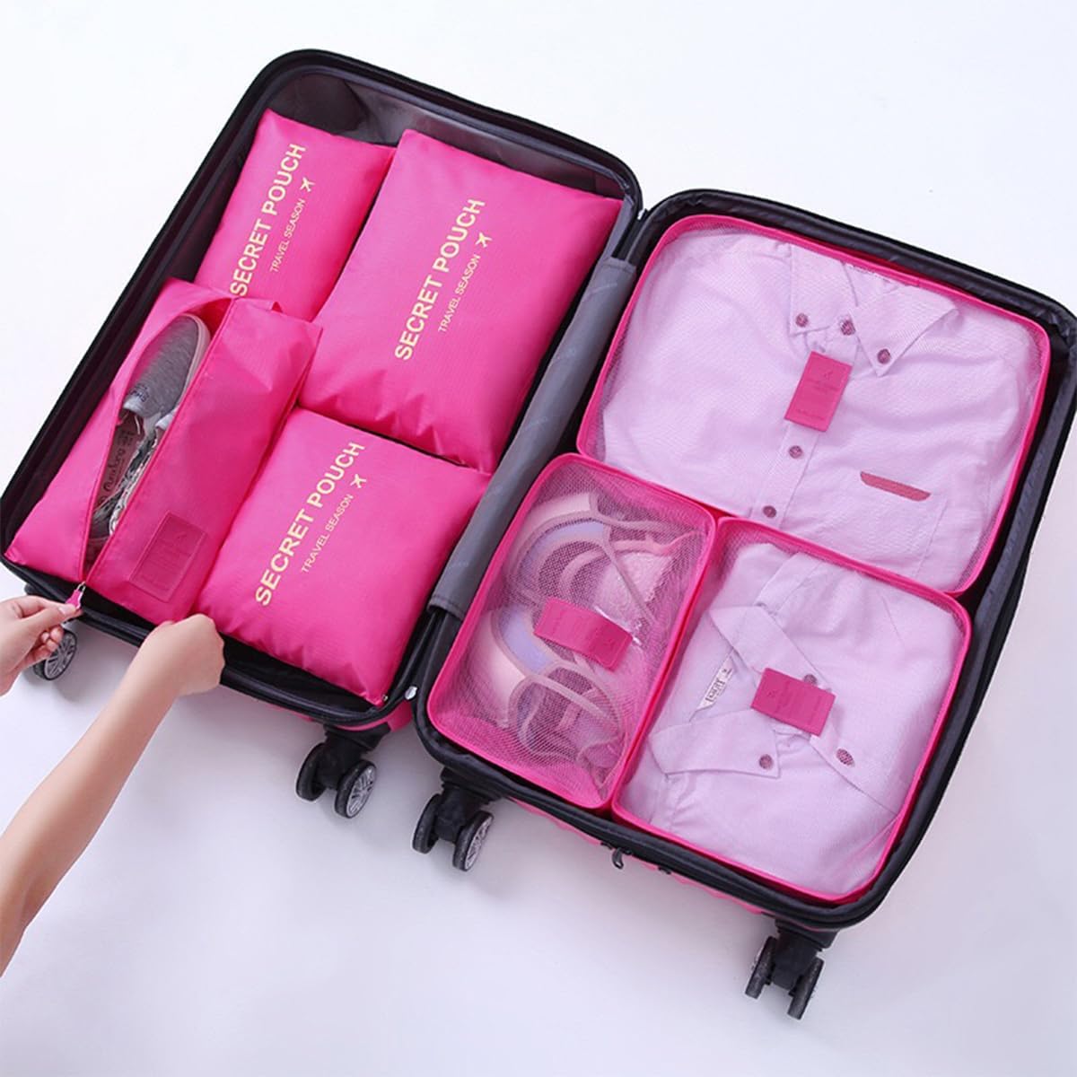 Amazon.com: 6 sets travel Organizers Packing Cubes Luggage Organizers ...
