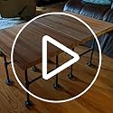 Amazon.com: MUZIK 30 Inch Industrial Table Legs, 2 Pack Grey Steel ...