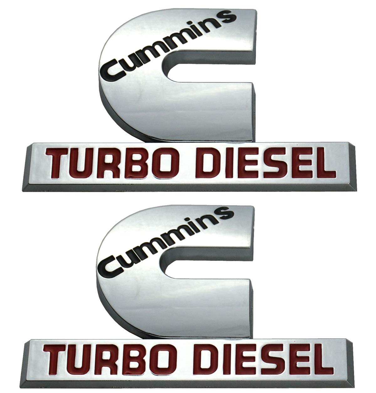Buy 2 Pack Cummins Turbo Diesel Emblems, Badges High Output Nameplate ...