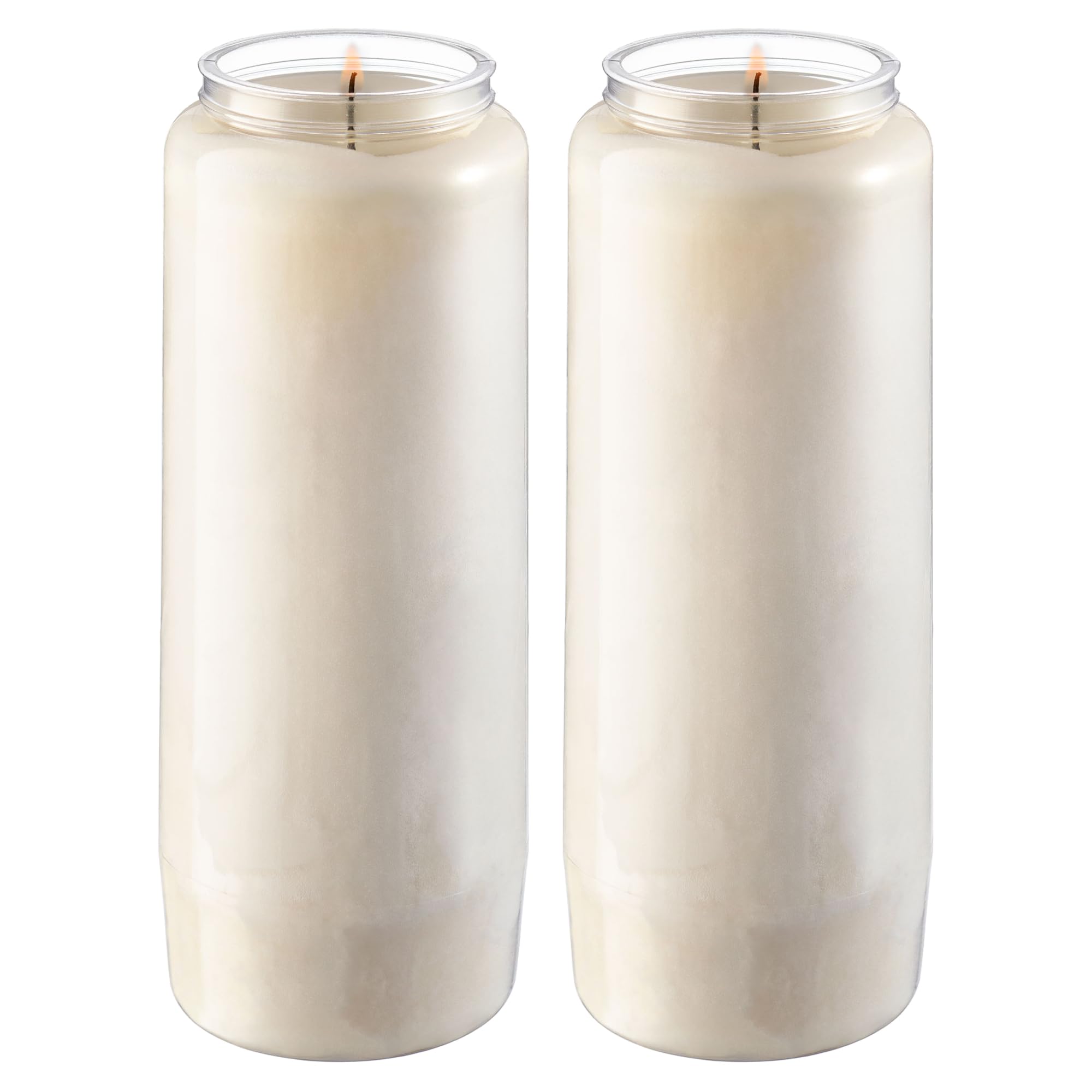 Amazon.com: Rambue 9 Day Prayer Candles, 2 Pack - 7” White Memorial ...