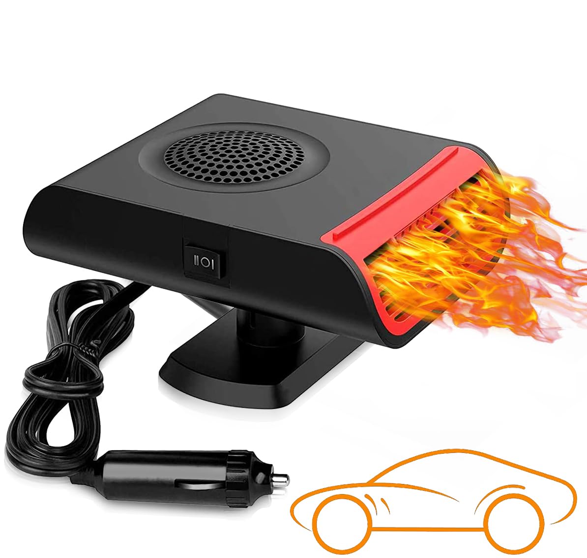 Amazon.com: Car Heater, 150W 12V Portable Car Heater and Defroster, Car ...