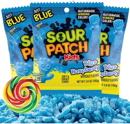 Amazon.com : Sour Patch Kids Blue Raspberry 8 oz bag : Grocery ...
