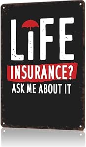 Amazon.com: Vintage Metal Sign Life Insurance Poster Retro Tin Signs ...