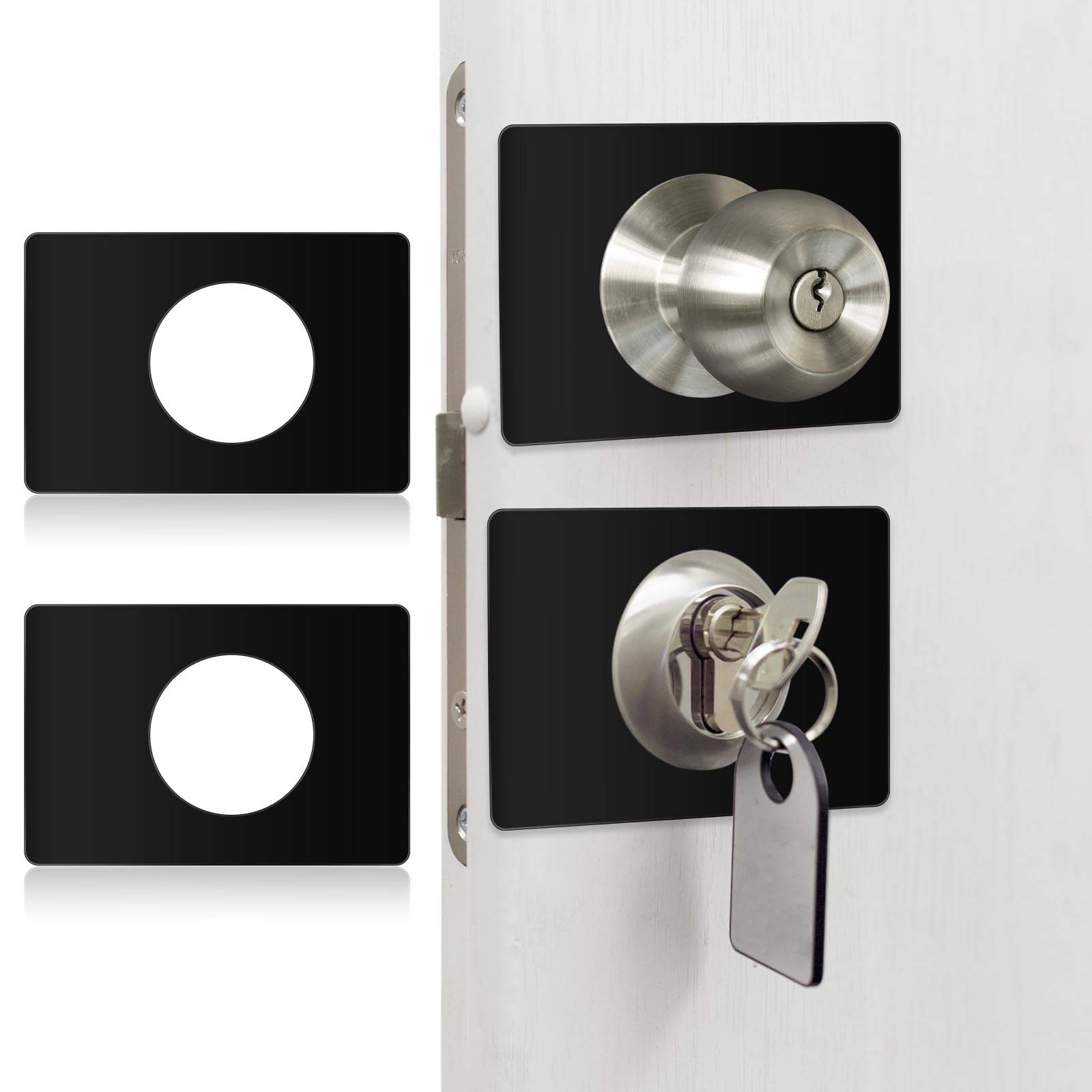 LEIFIDE 2 Pcs Door Reinforcement Plate Door Lock Repair Plate Stainless ...