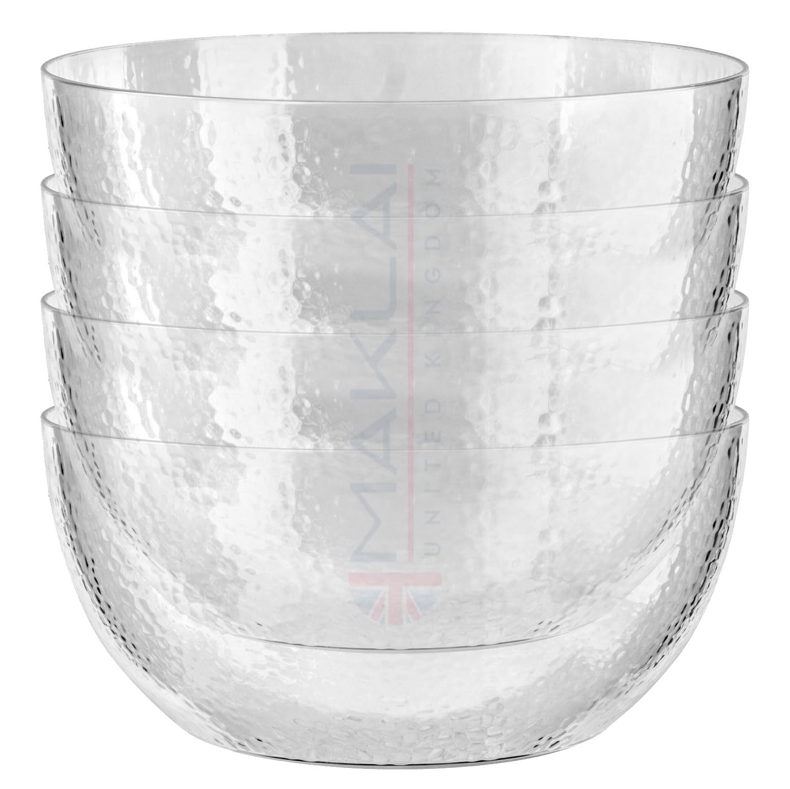 Reusable Dimpled Hard Plastic ‘Glass Look’ Salad Bowls. BPA-Free ...