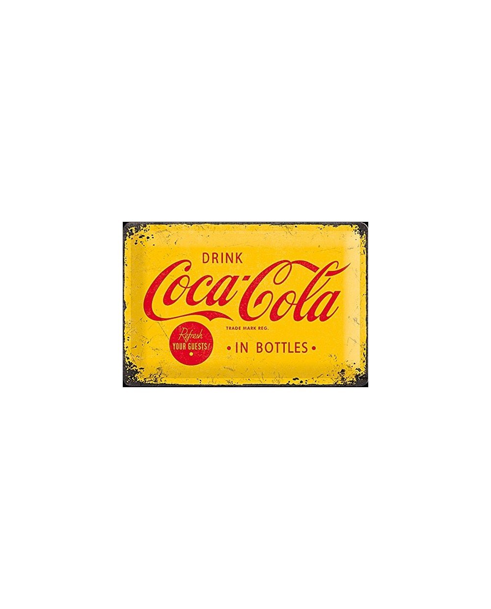 Yellow Vintage Metal Coke Signs Recent Acquisition 1930's Metal Coca
