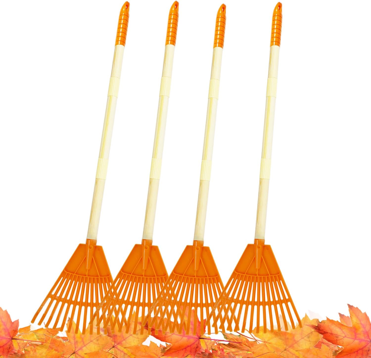 Amazon.com : Macarrie Pack of 3 Kids Rakes with Hardwood Handle Green ...