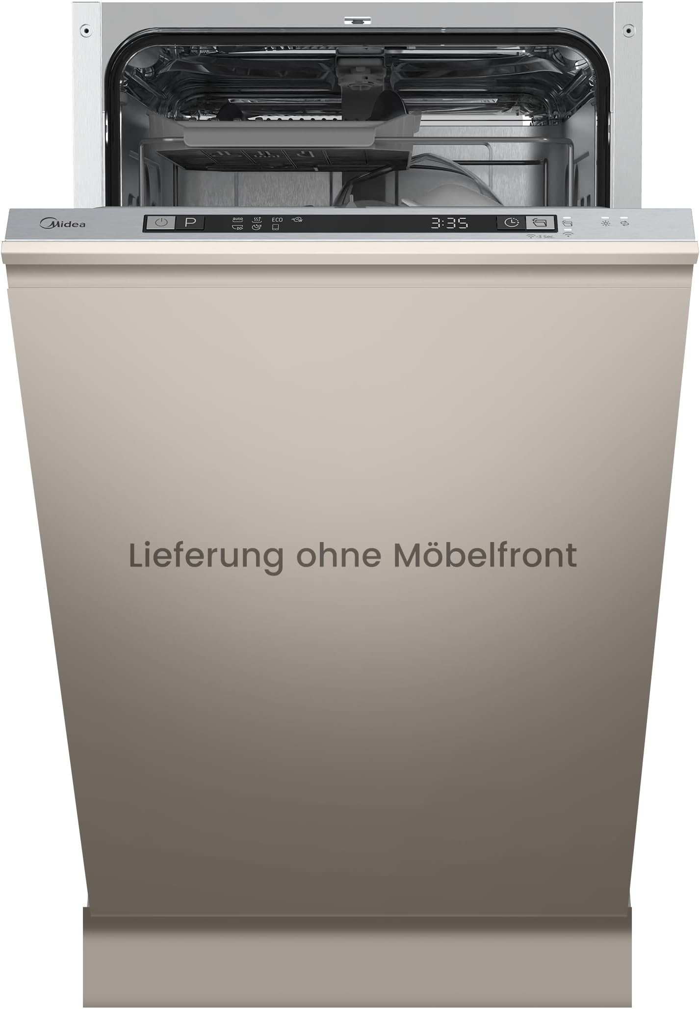 Midea SV 5.14K10C Geschirrspüler Vollintegriert 45cm, 10 Maßgedecke, Spülmaschine Unterbaufähig ...