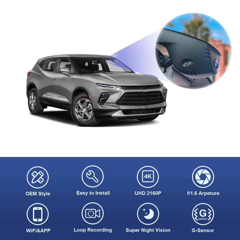 Snapklik.com : Fitcamx 4K Dash Cam Suitable For Chevy Blazer 2019-2024 ...