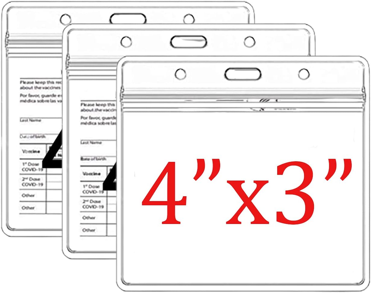 Amazon.com : Card Protector, Card Protector 4 X 3 Inches Health Record ...