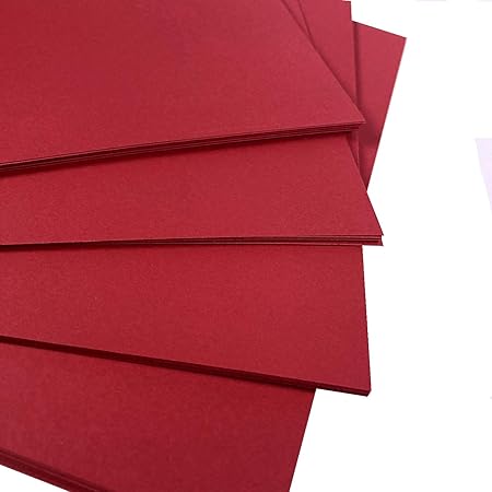 House of Card & Paper A3/297 x 420 mm 220 GSM Coloured Card - Red (Pack ...