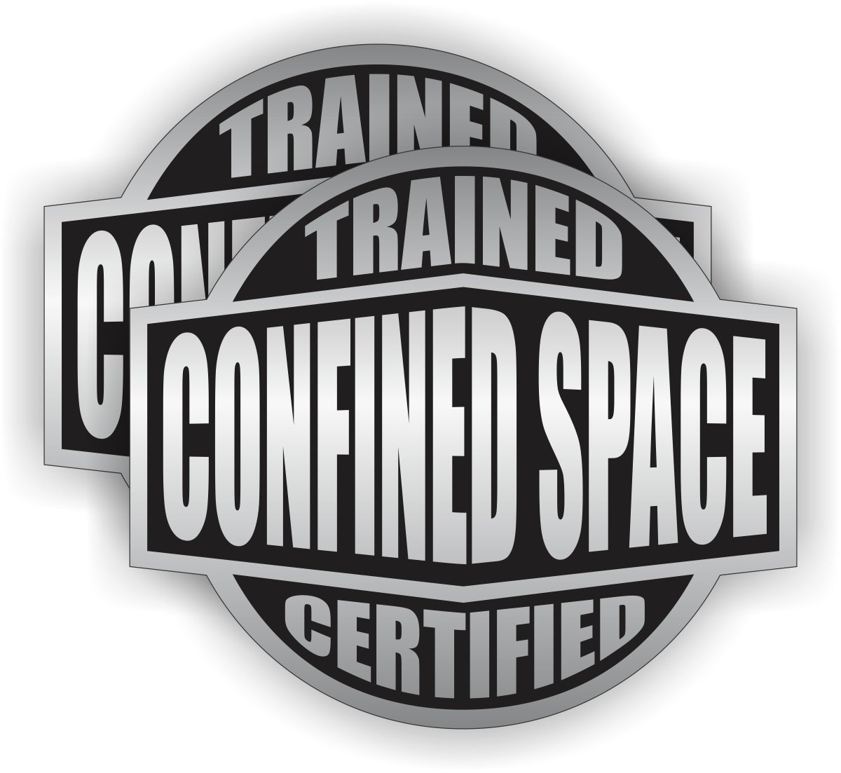 Buy Confined Space Trained & Certified Hard Hat Sticker/Helmet Decal ...