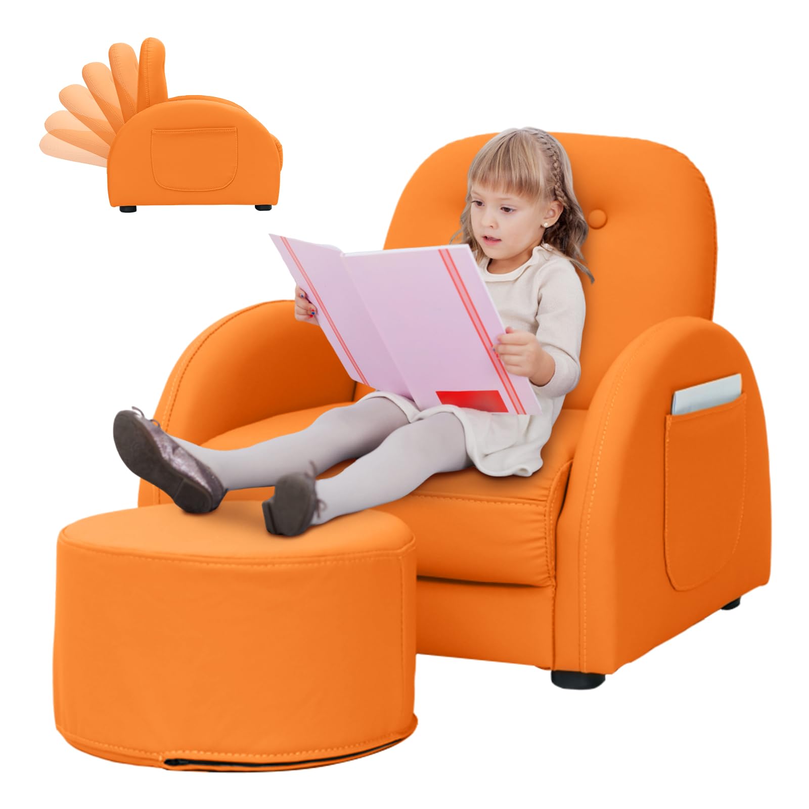 Amazon.com: MOOITZ Kids Recliner, Toddler Recliner with Ottoman, Kids ...