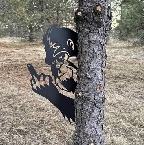 Amazon.com: Bigfoot Metal Sign – Flipping Off Edition (12x18) : Home ...