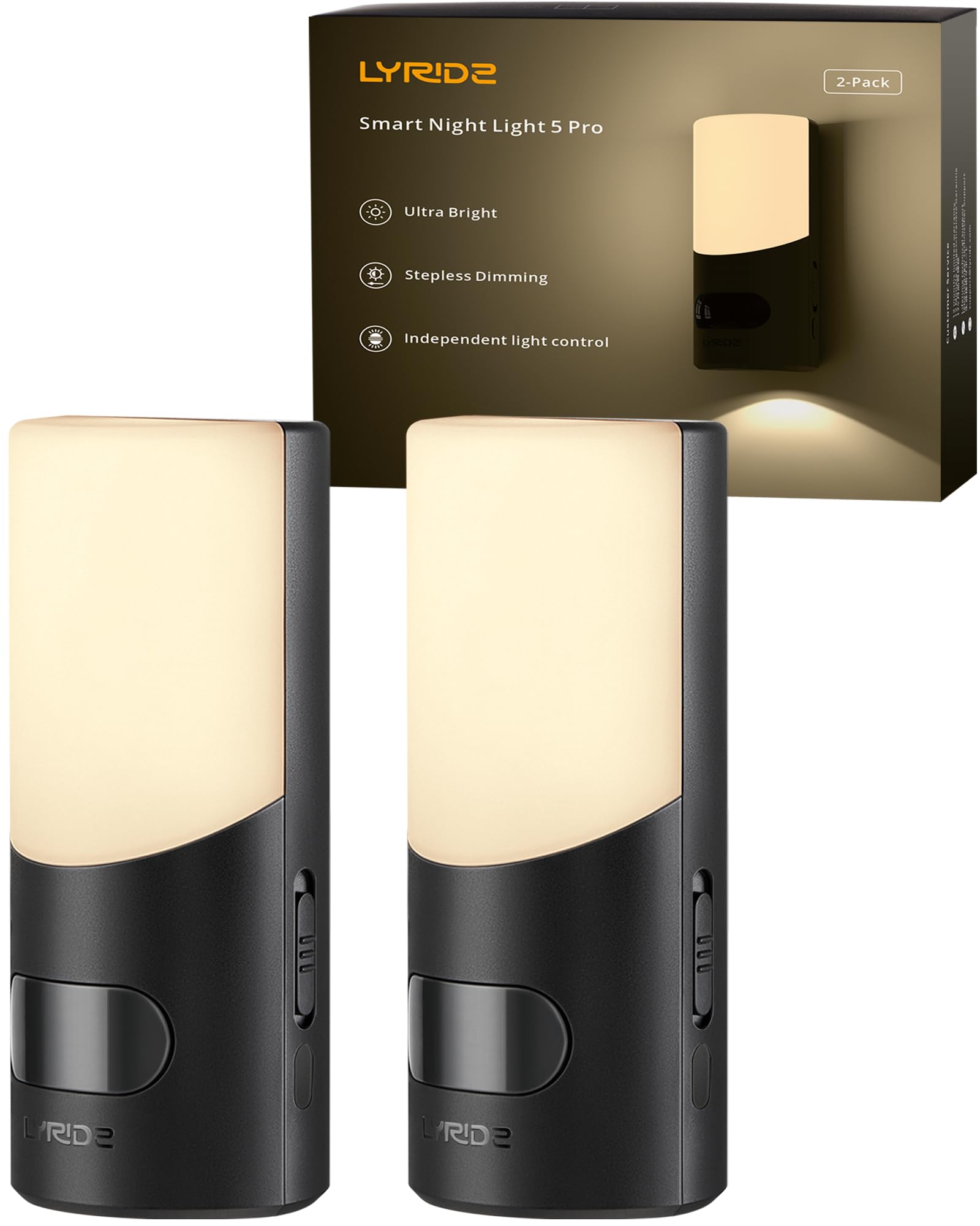 Lyridz Rechargeable Battery Night Light, LED Motion Sensor Night Light ...