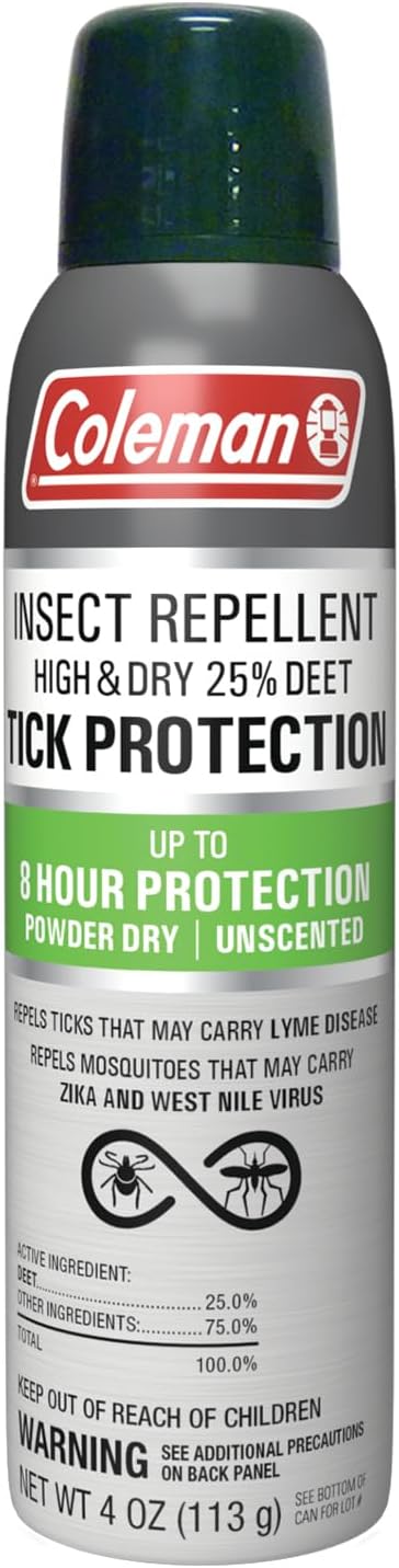 Amazon.com: Coleman Tick Repellent Spray - 25% DEET Insect Repellent ...