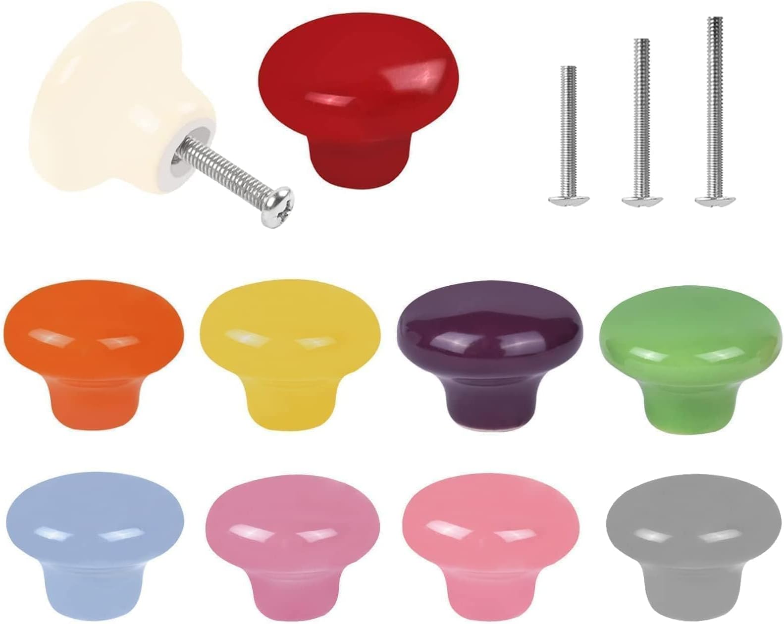 Amazon.com: YOUYOUULU 5Pcs Cute Animal Knobs Kids Handles Ceramic Knobs ...