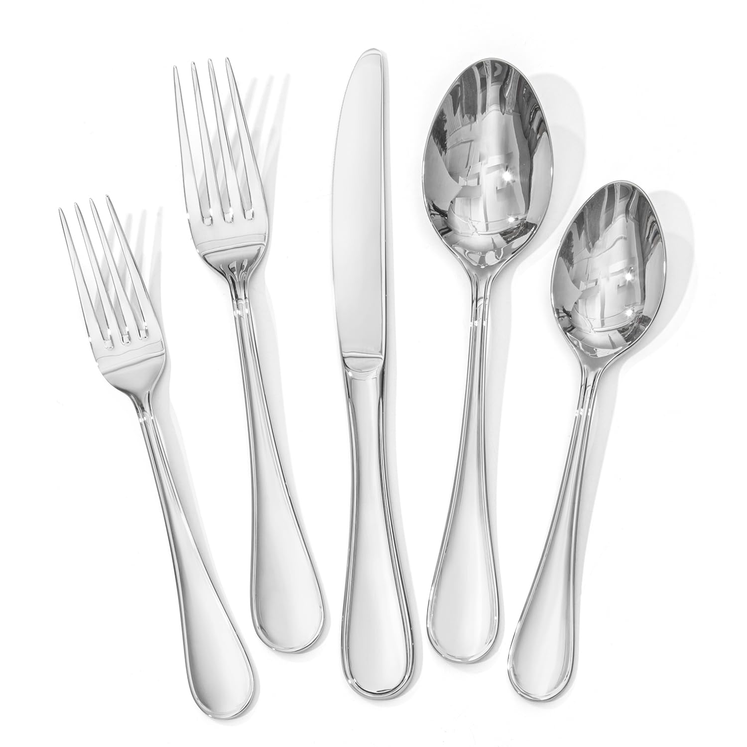 Amazon.com | KINGSTONE 20 Piece Teardrop Silverware Set for 4, 18/10 ...