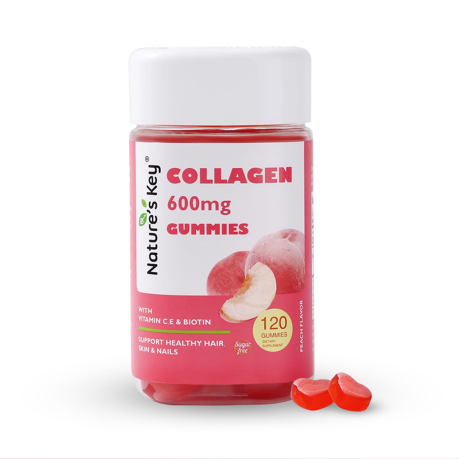 Amazon.com: Nature's Key Collagen Gummies with Vitamins C, E & Biotin ...