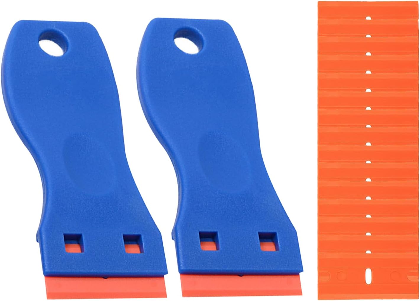 2Pcs Plastic Razor Blade Scraper and 60Pcs Blades, Cleaning Scraper ...