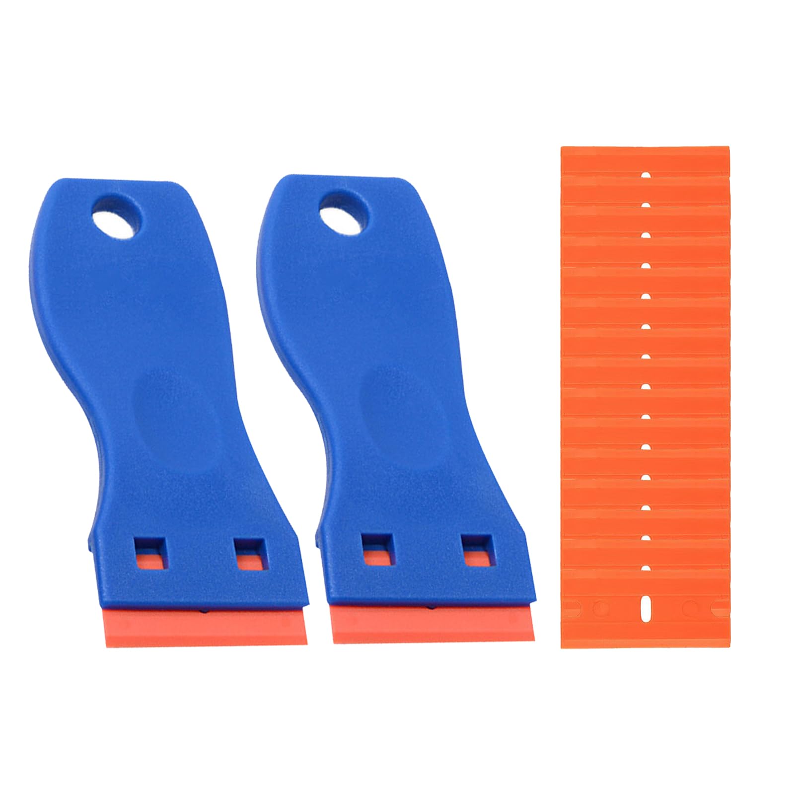 2Pcs Plastic Razor Blade Scraper and 60Pcs Blades, Cleaning Scraper ...