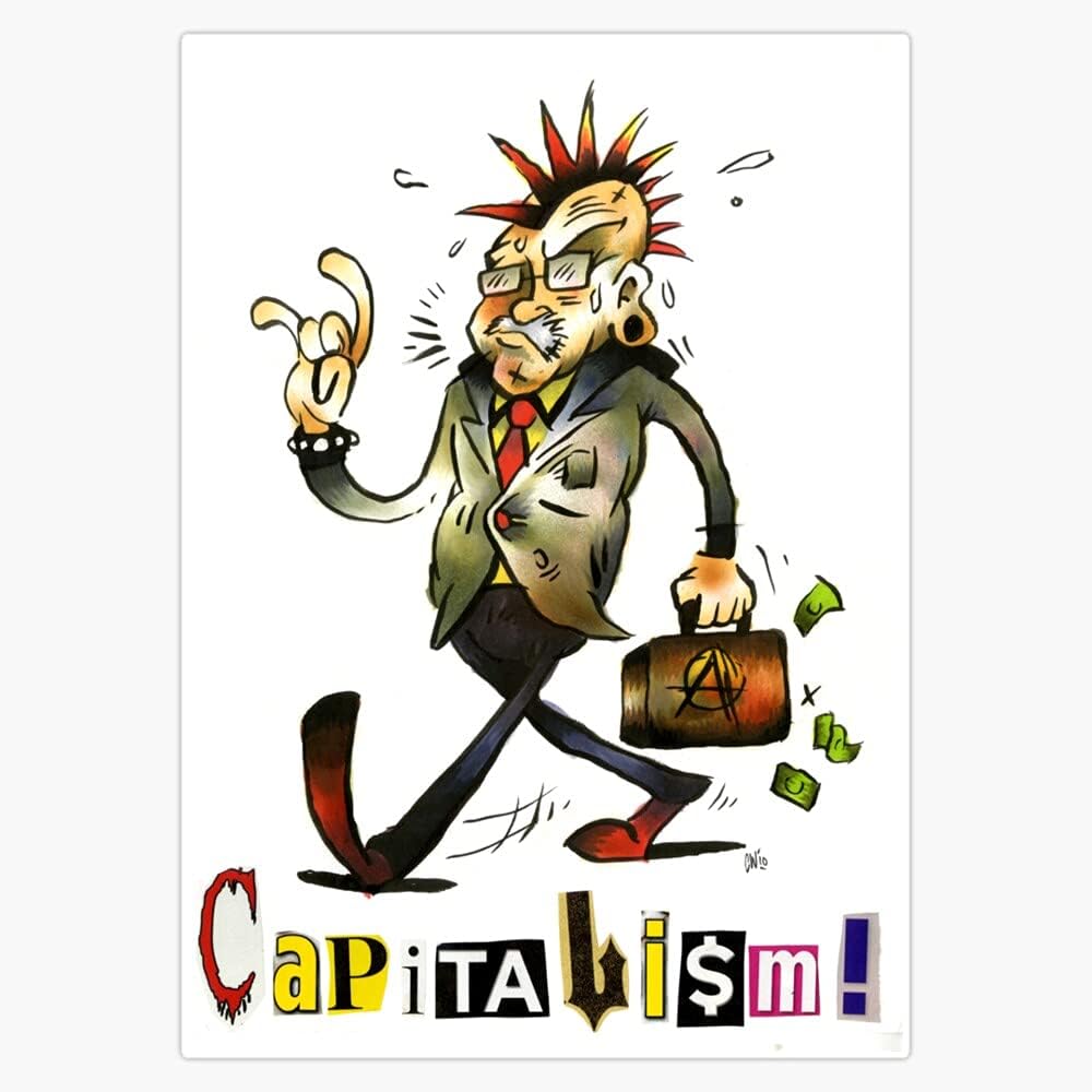 Amazon.com - Capitalism! Sticker Vinyl Waterproof Sticker Decal Car ...