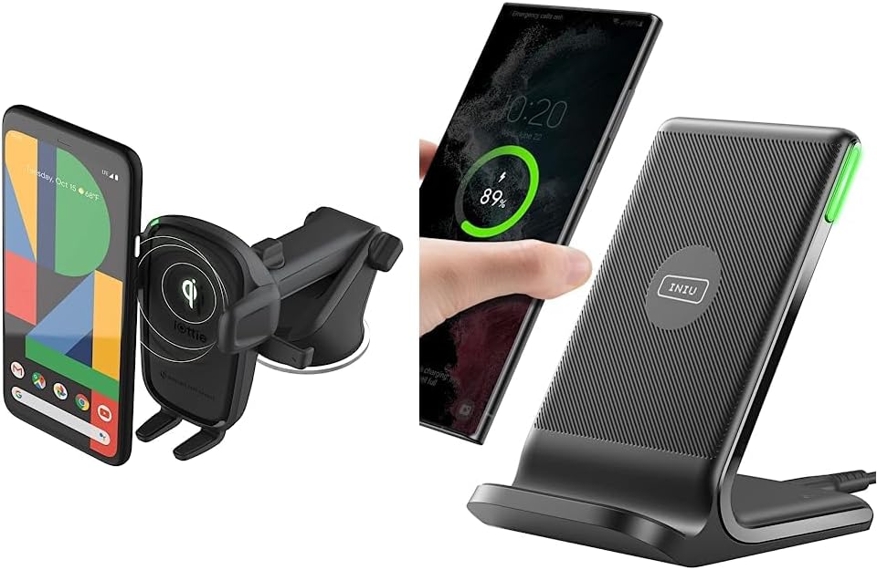 Amazon.com: iOttie Car Charger Easy One Touch Wireless 2 Qi Charging ...