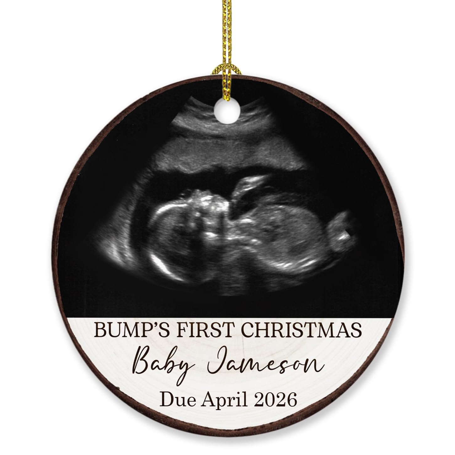 Amazon.com: Personalized Photo Bump's First Christmas Ornament 2025 ...