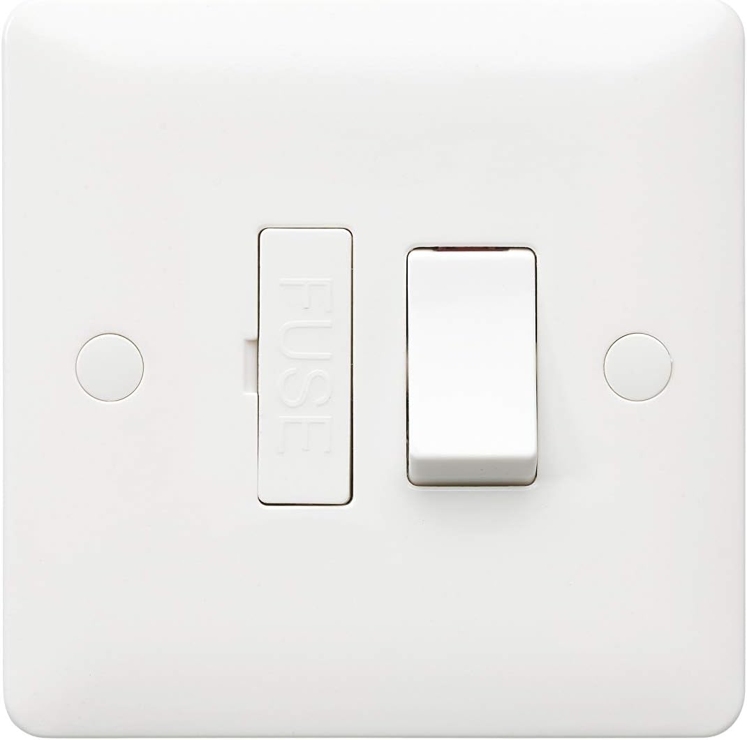 MK Essentials 1G 13A Switched Fused Connection Unit with NEON : Amazon ...
