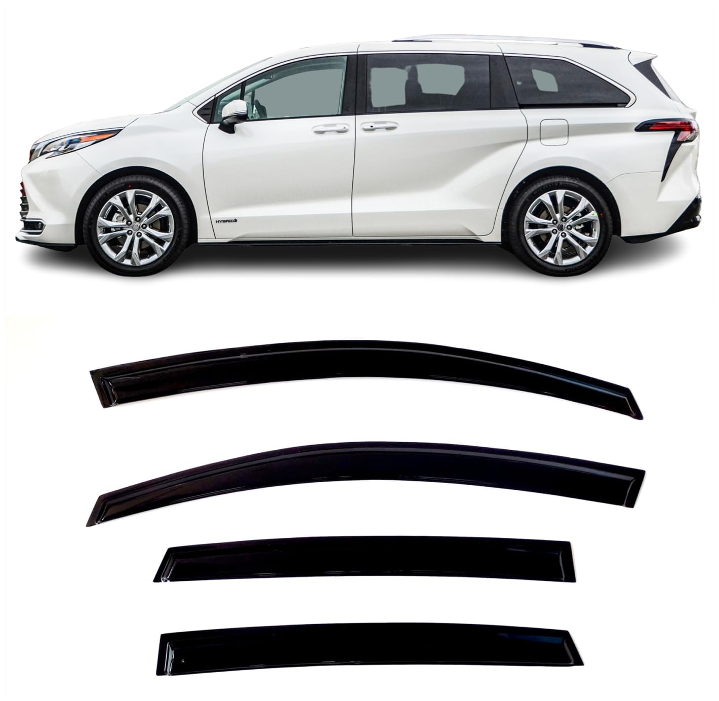 Side Window Visor Sun Deflector Rain Guard Vent Shade Fits Toyota ...