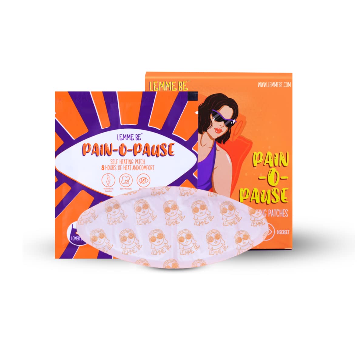 Lemme Be Pain-o-Pause Period Pain Relief Cramp Comfort Heat Patches, 3 ...