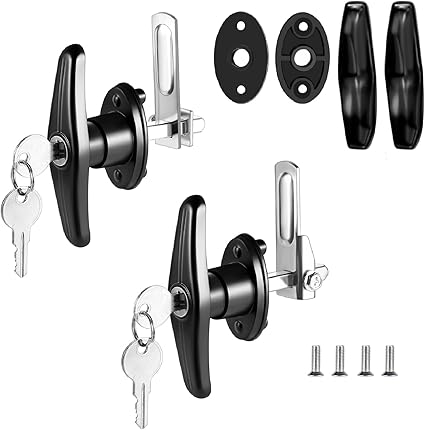 Amazon.com: Truck Cap Latch T Handle Lock Matching Set Truck Cap Topper ...