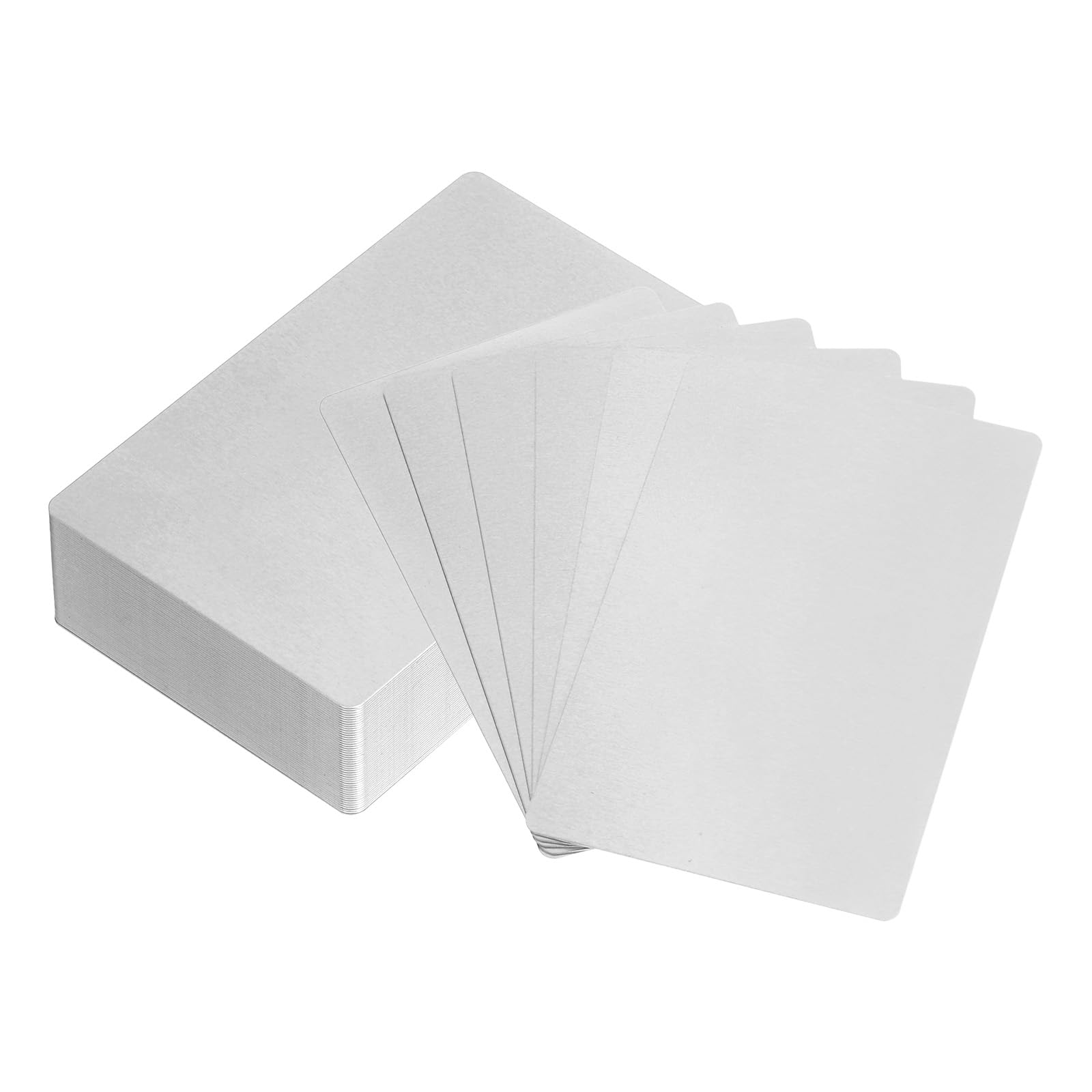 Amazon.com : uxcell 50Pcs Blank Metal Business Cards 86 x 54 x 0.45mm ...