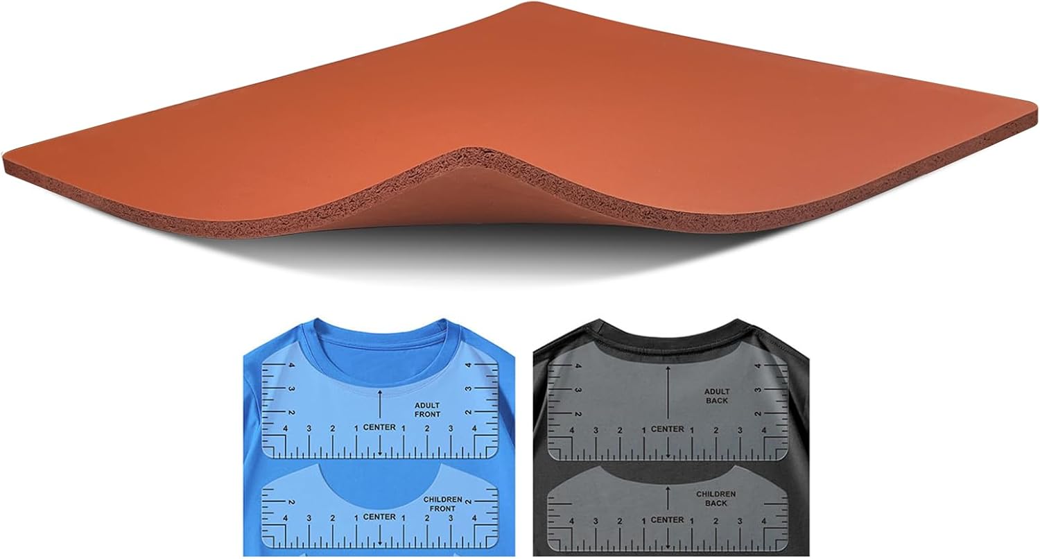 Amazon.com: 15 x 15 Inch Silicone Heat Press Mat Pad with T-Shirt Ruler ...