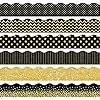 Amazon.com: Whaline 69Ft Glitter Black and Gold Bulletin Board Border ...