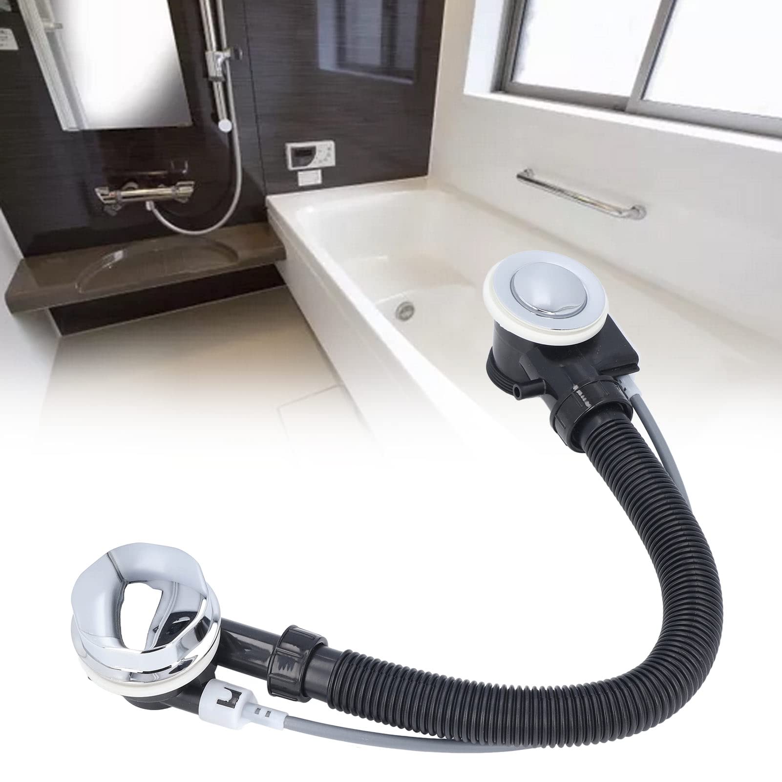Snapklik.com : Bathtub Overflow Drainer,65 Cm / 25.6in Concealed ...