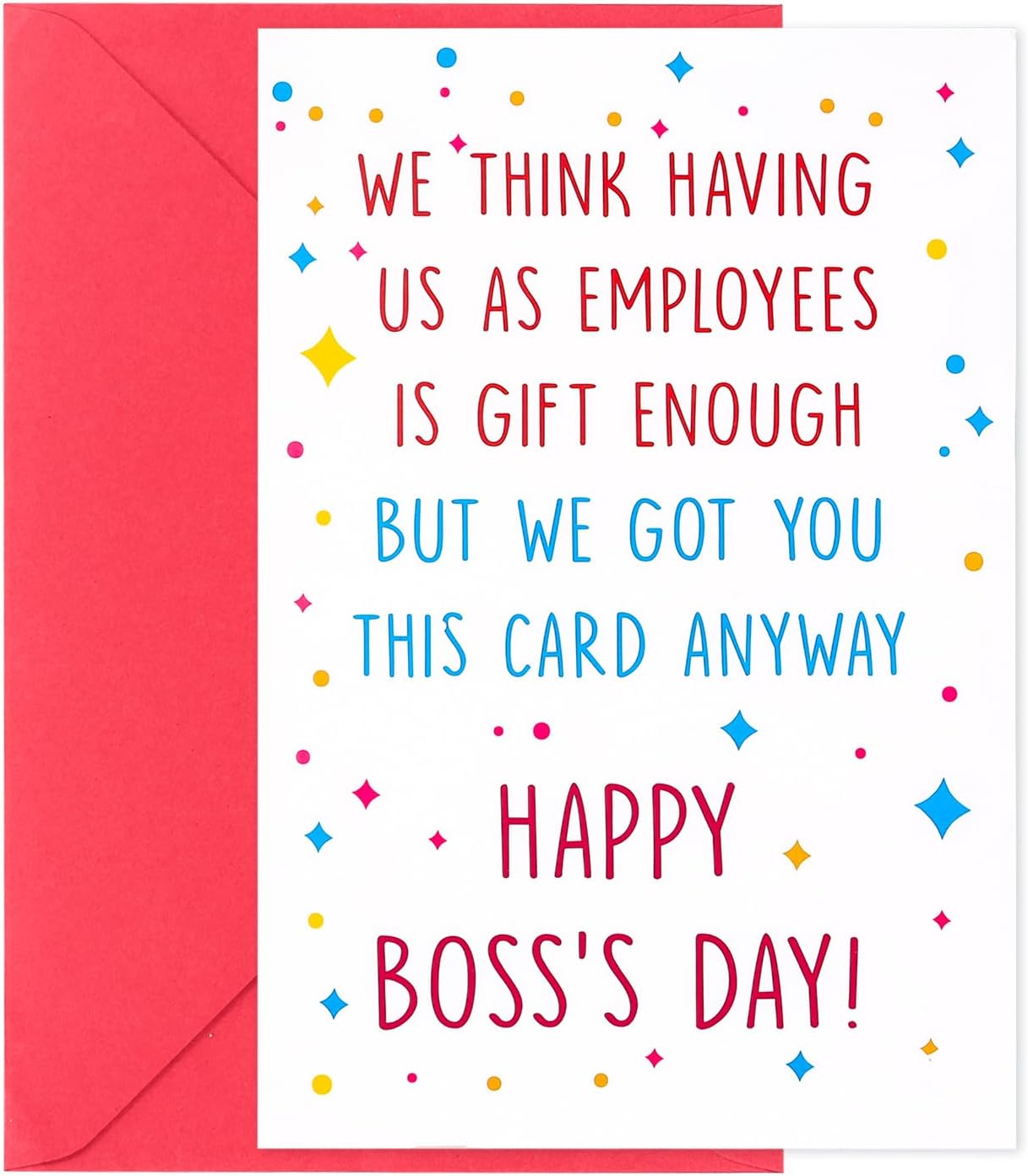 Amazon.com : Boss Day Gifts, Funny Boss Day Card - Having Us As ...