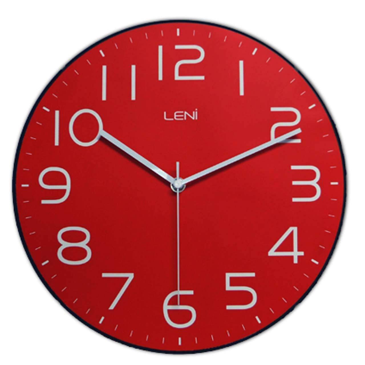 Leni 62023RED Classic Wall Clock Red: Wall Clocks: Amazon.com.au